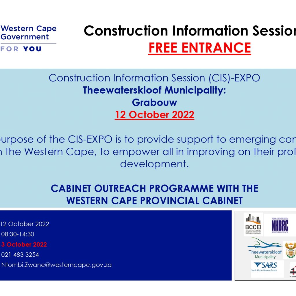 Construction Information Session-EXPO | Theewaterskloof Municipality