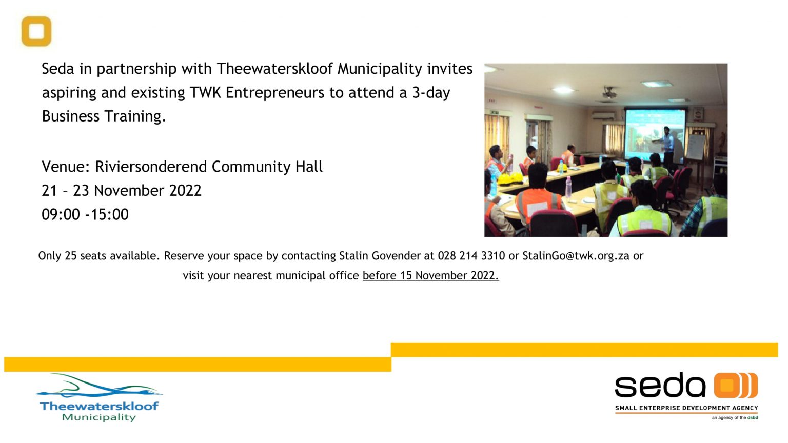 Seda Business Training | Theewaterskloof Municipality