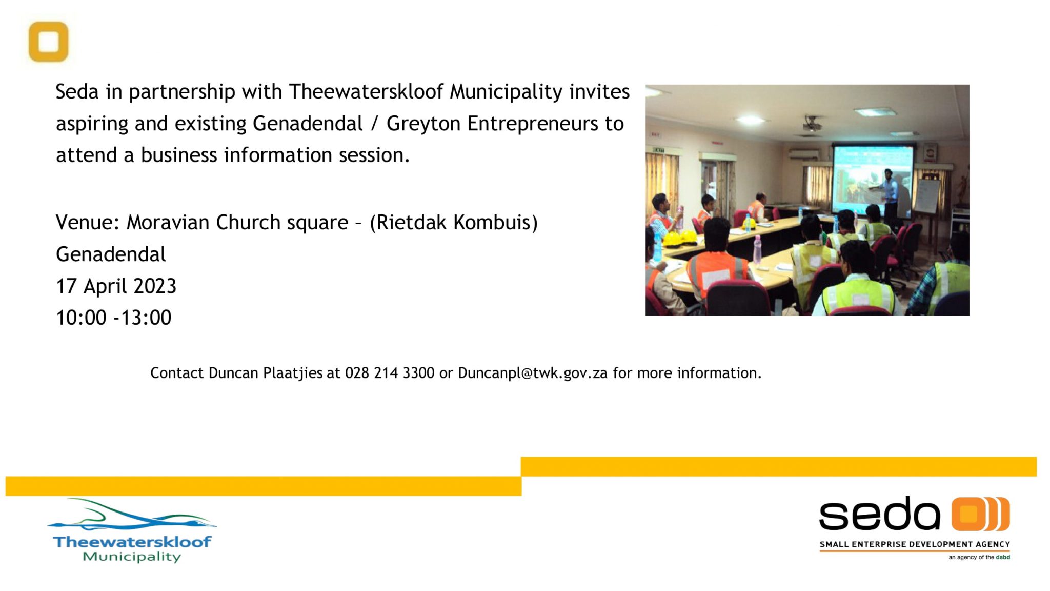 GENADENDAL/GREYTON OUTREACH INVITATION | Theewaterskloof Municipality