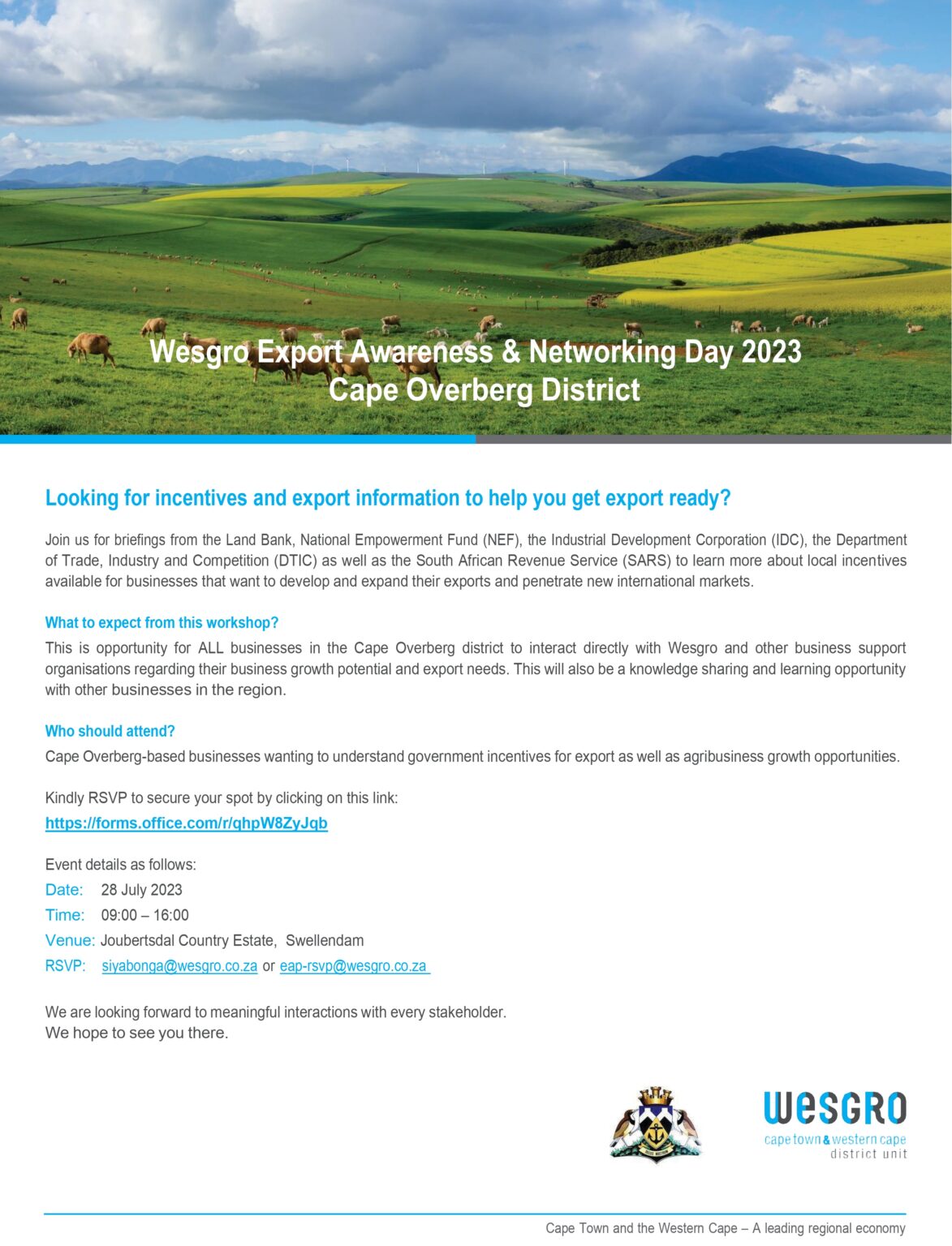 Export Awareness & Networking Day 2023 – Cape Overberg District ...