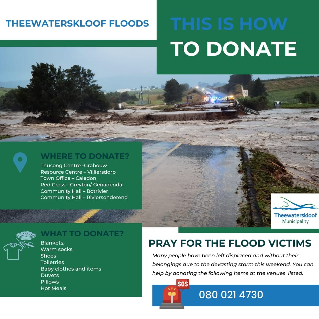 This is how you can help those affected by the storm | Theewaterskloof ...