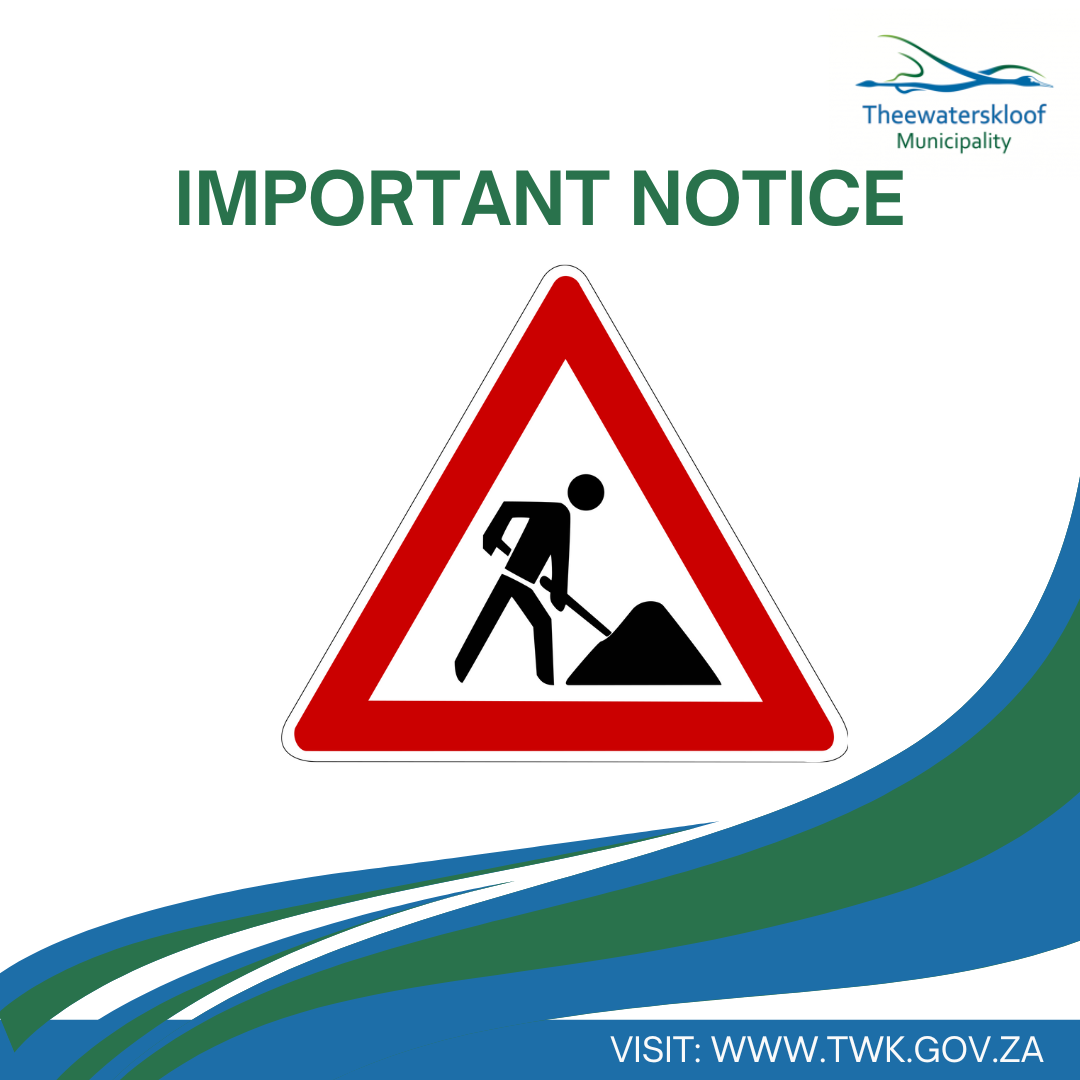 PLANNED WATER INTERRUPTION: GRABOUW | Theewaterskloof Municipality