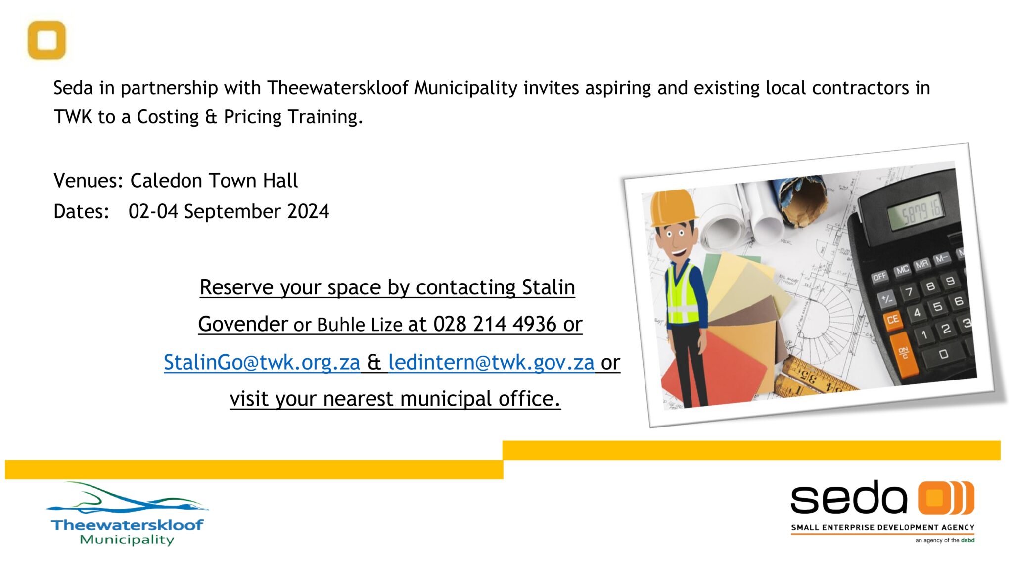 TWK Training Invite | Theewaterskloof Municipality